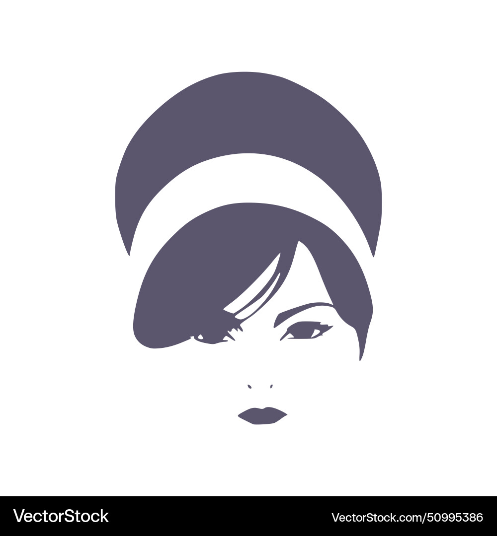 Young woman face front view in low key style Vector Image