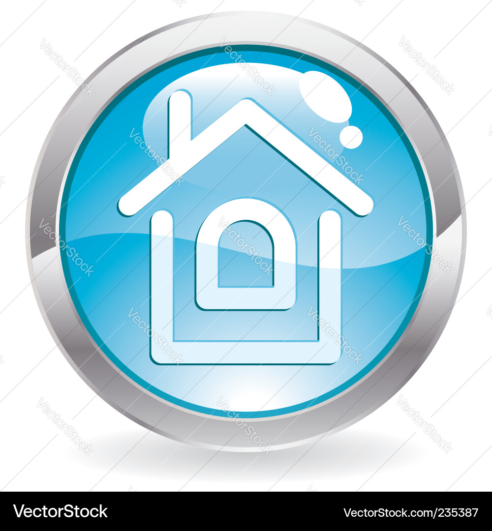3D Home Button Icon Royalty Free Vector Image - VectorStock