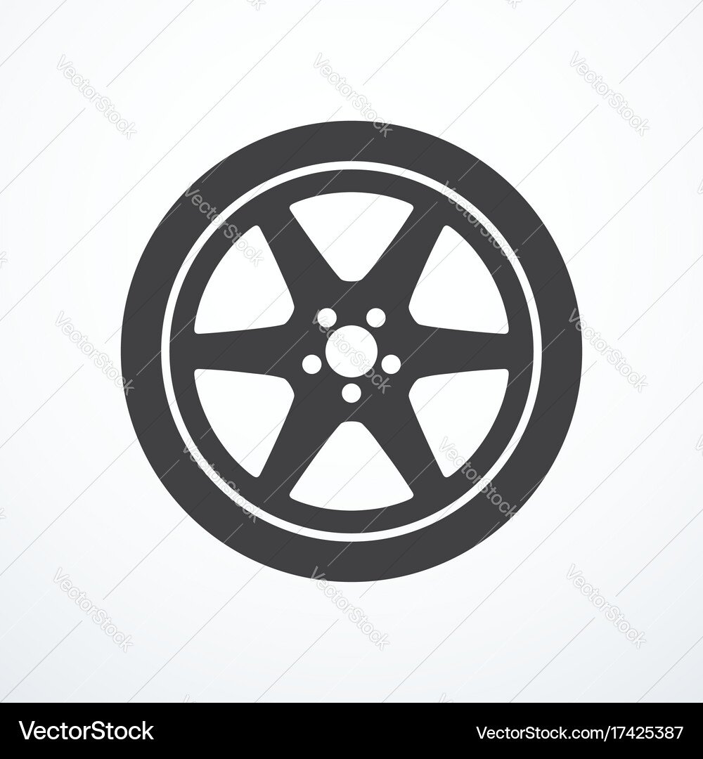 Car wheel icon Royalty Free Vector Image - VectorStock