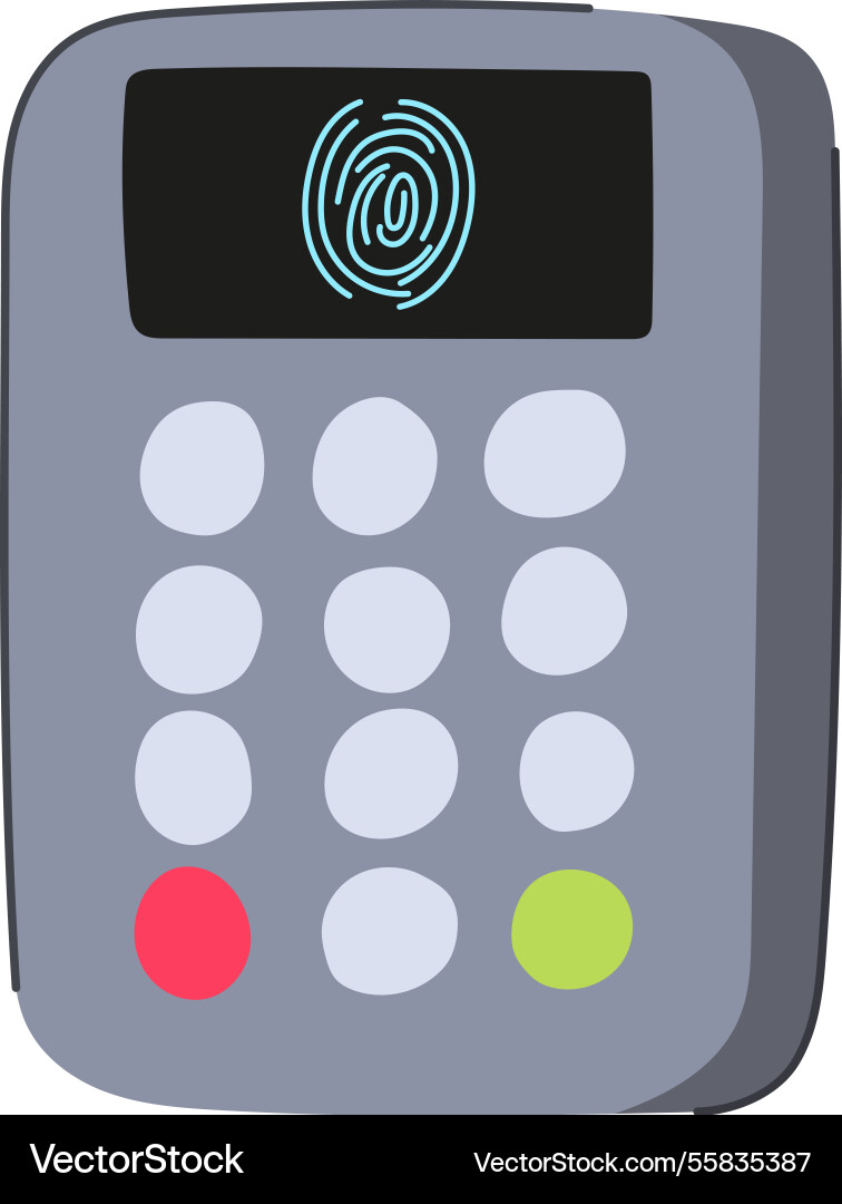 Convenience fingerprint door lock cartoon Vector Image