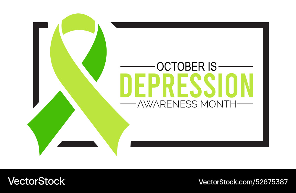 Depression awareness month Royalty Free Vector Image