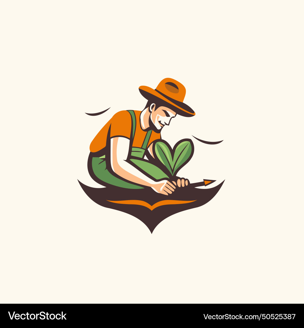 Gardener horticulturist Royalty Free Vector Image
