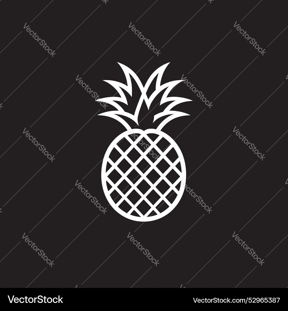 Juicy symbol pineapple icon design exotic Vector Image