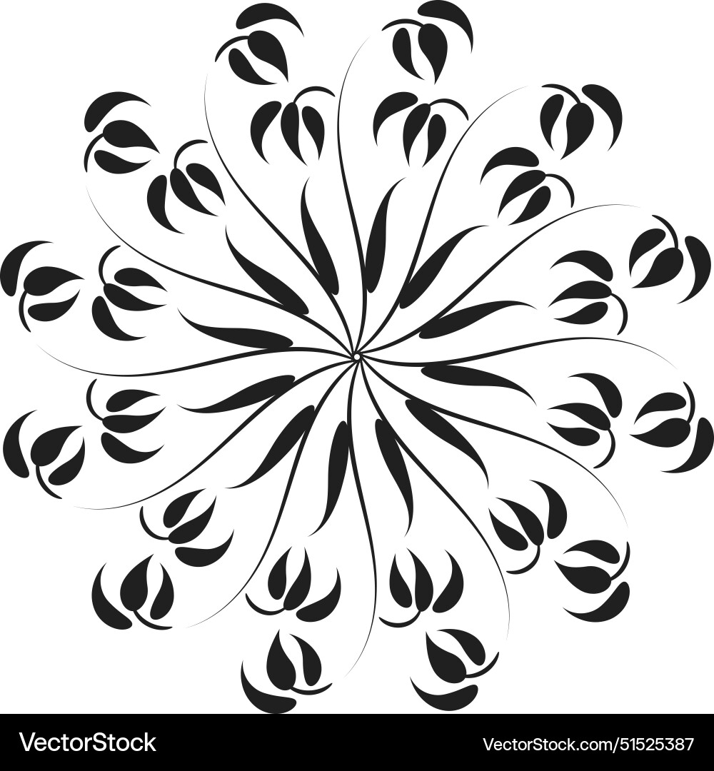 Mandala art design in circle simple Royalty Free Vector