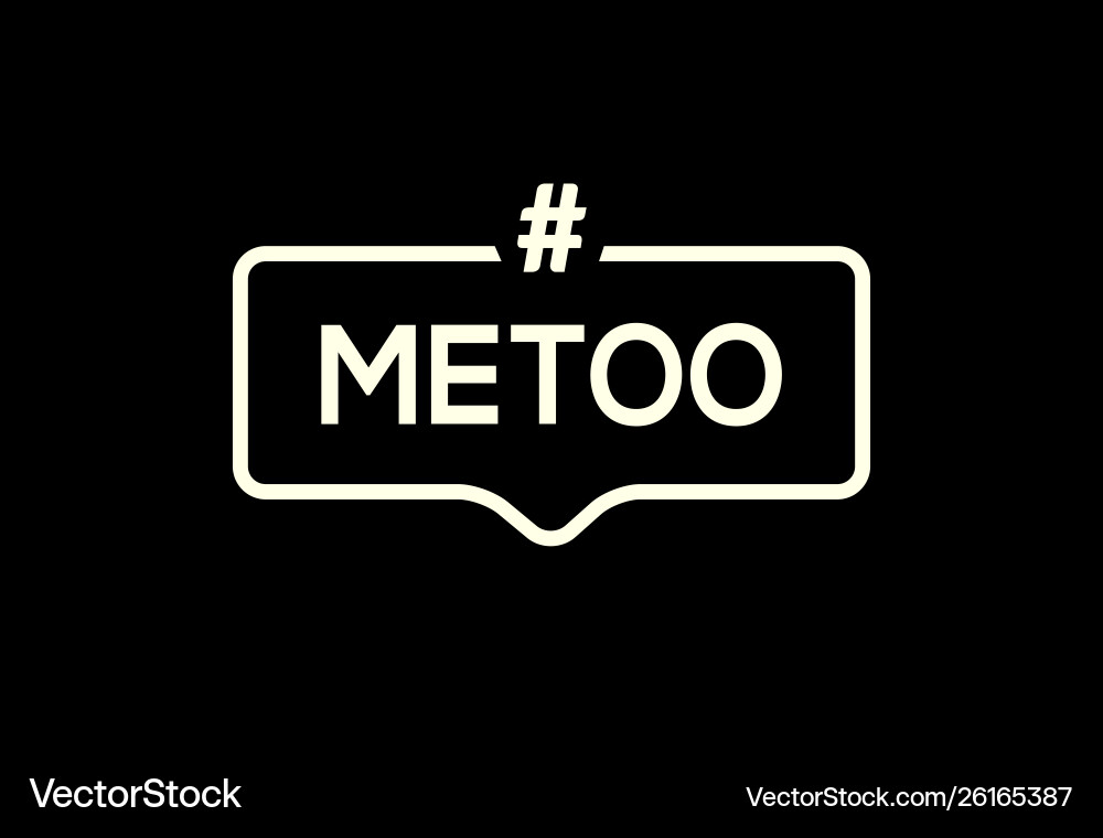 Metoo sexual harassment icon me too violence Vector Image