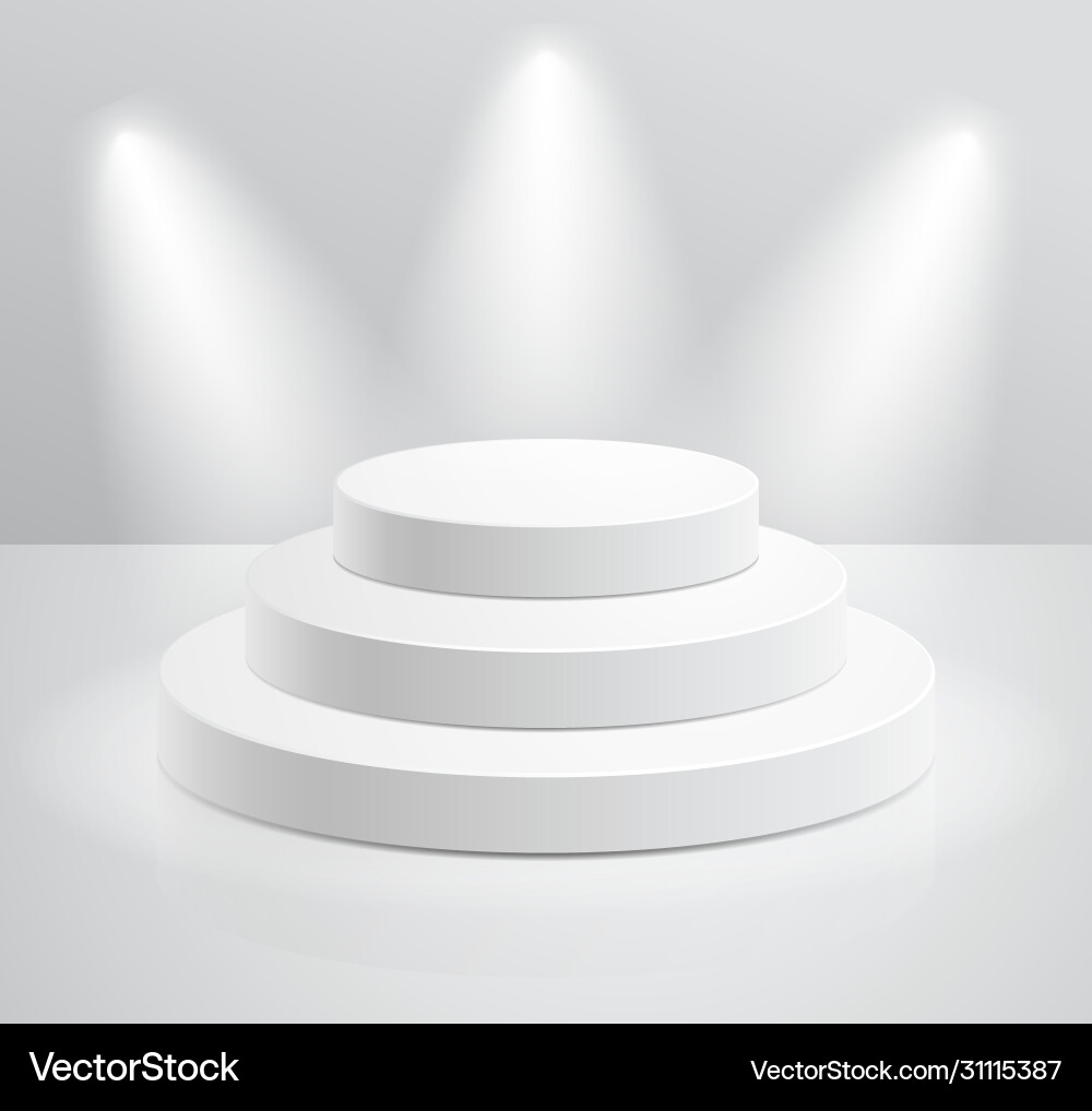 Podium with spotlight Royalty Free Vector Image