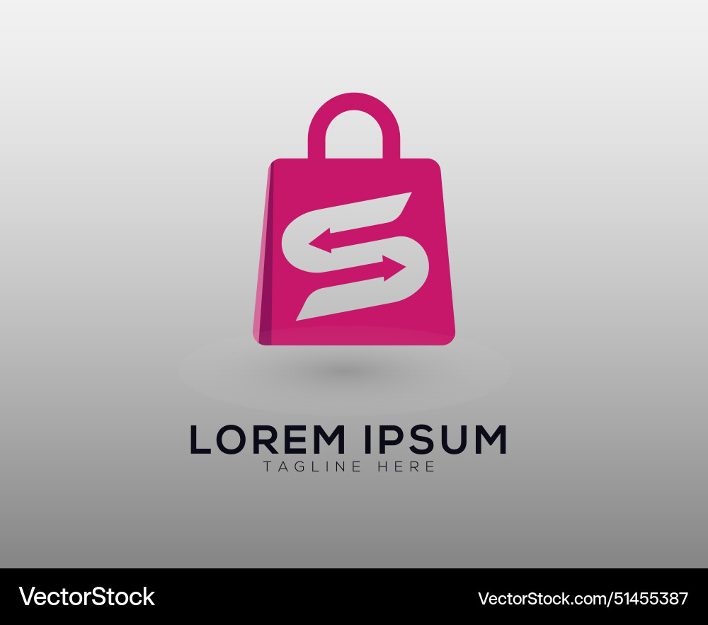 Shopping bag and s letter logo design template – Royalty-Free Vector ...