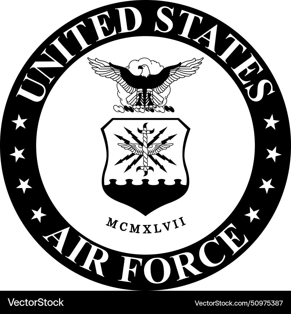 United States Air Force Seal Royalty Free Vector Image