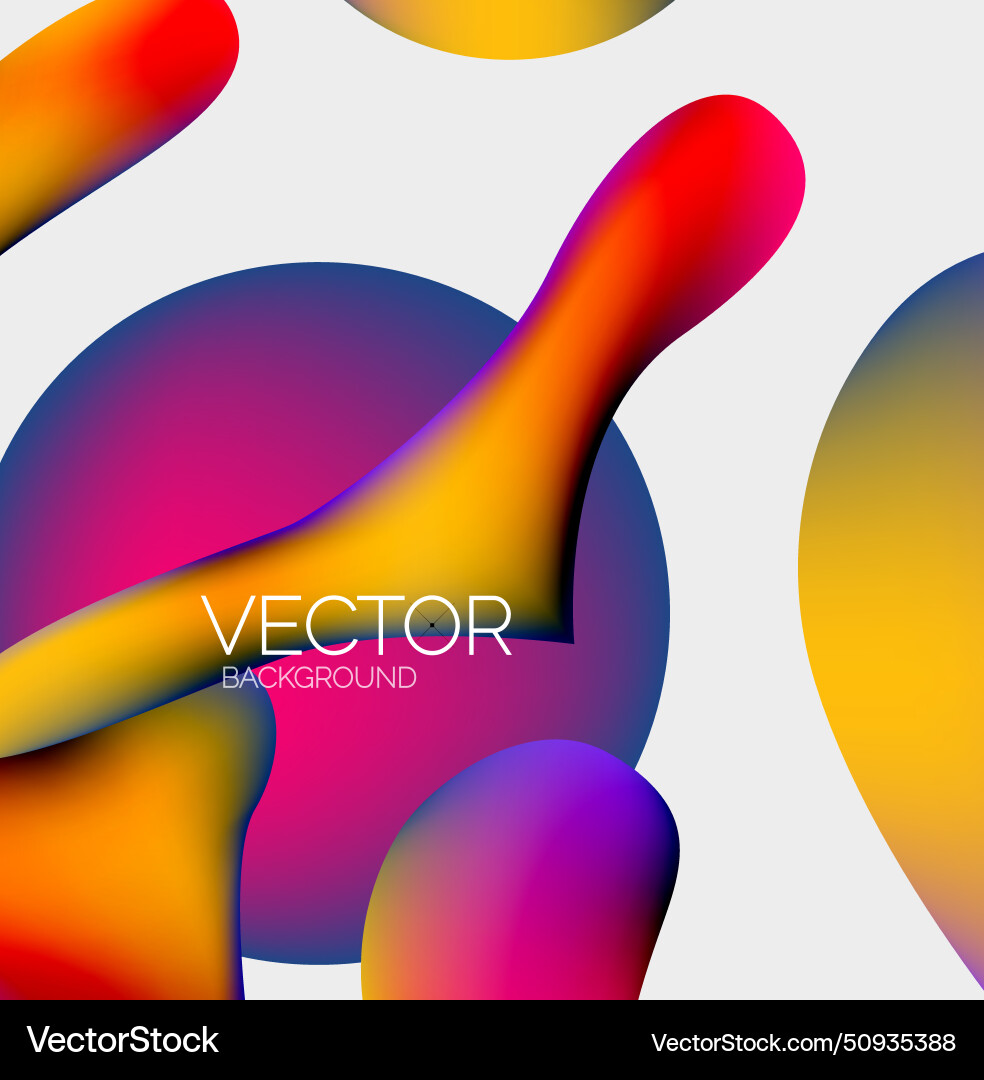 Abstract liquid bubble background Royalty Free Vector Image