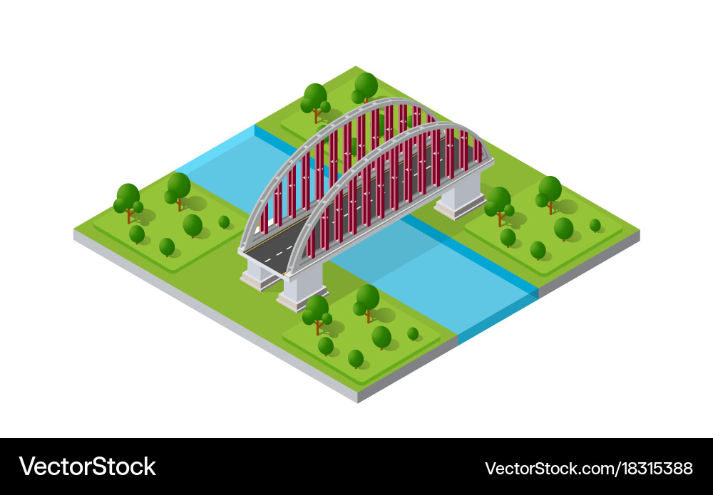 Bridge skyway Royalty Free Vector Image - VectorStock
