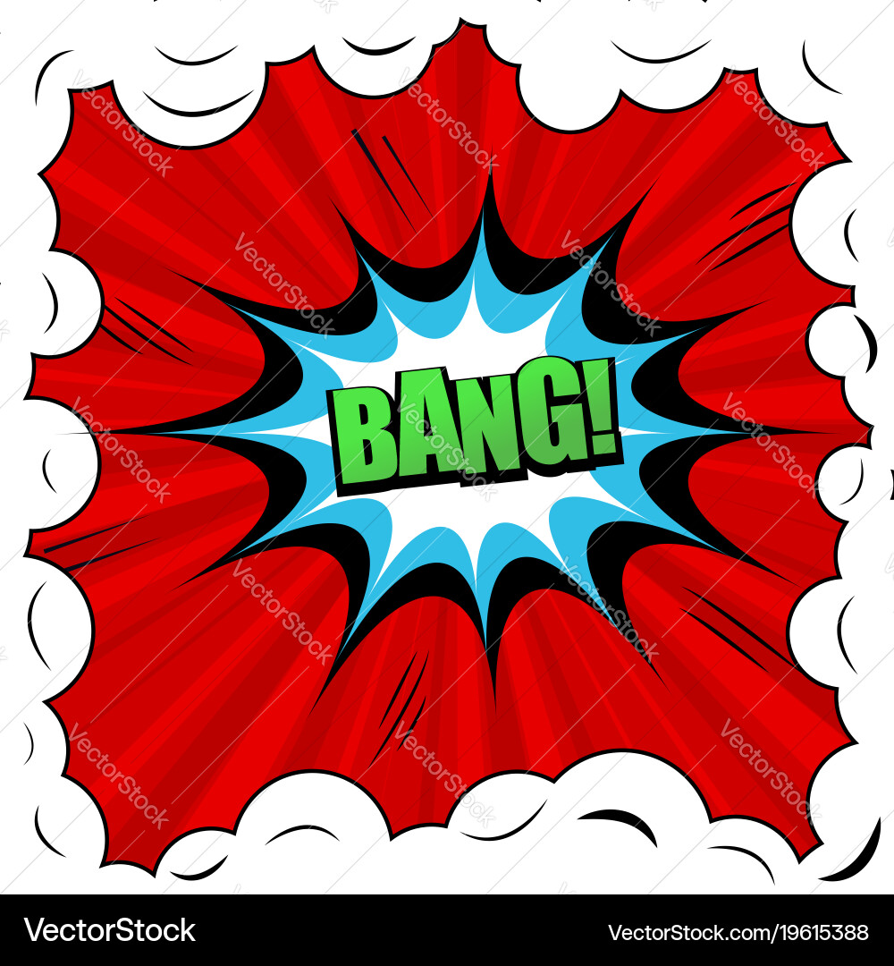 Comic explosive template Royalty Free Vector Image