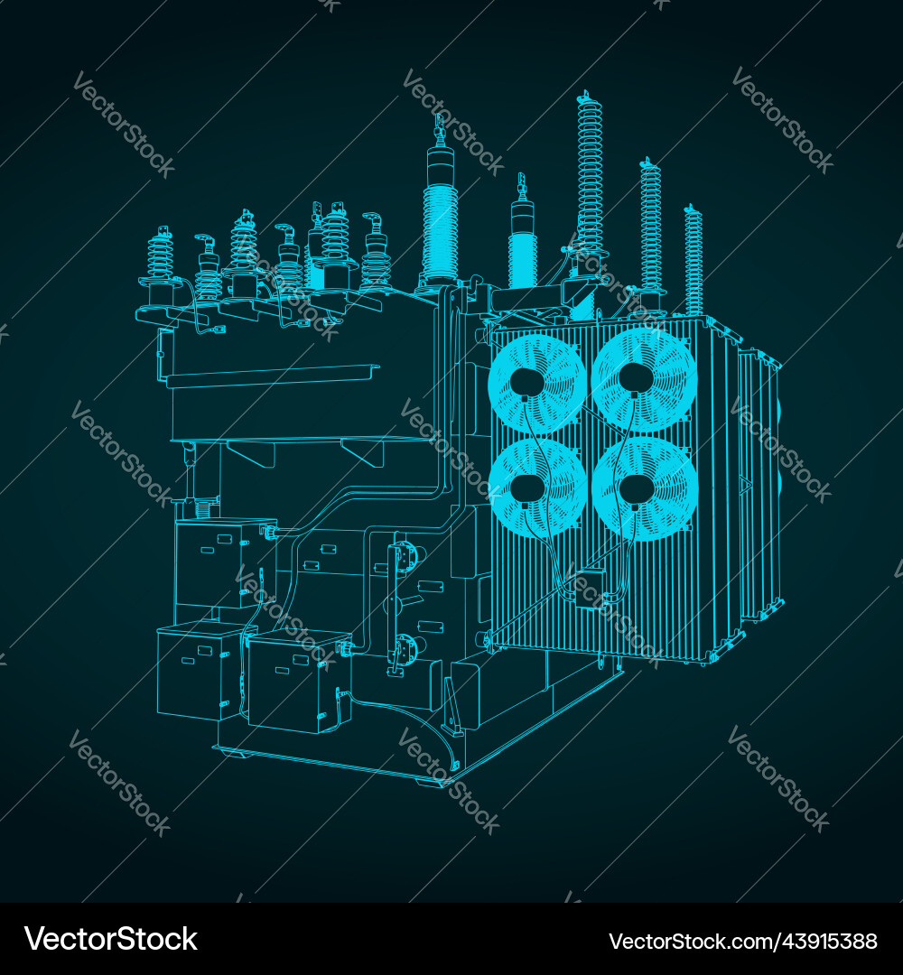 Distribution transformer Royalty Free Vector Image