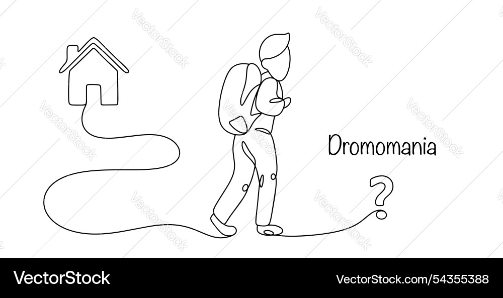 Dromomania Royalty Free Vector Image - VectorStock