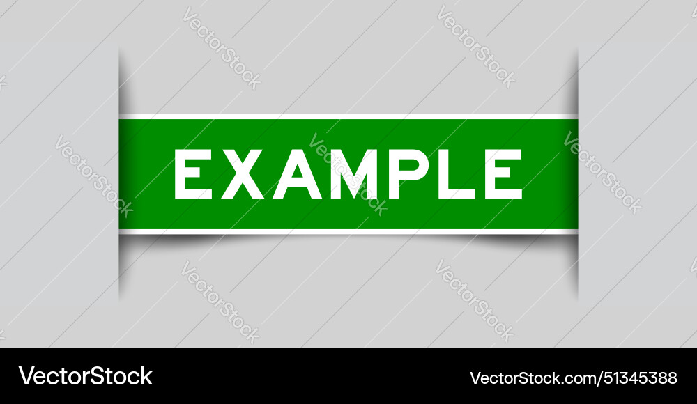 Green color square label sticker with word Vector Image
