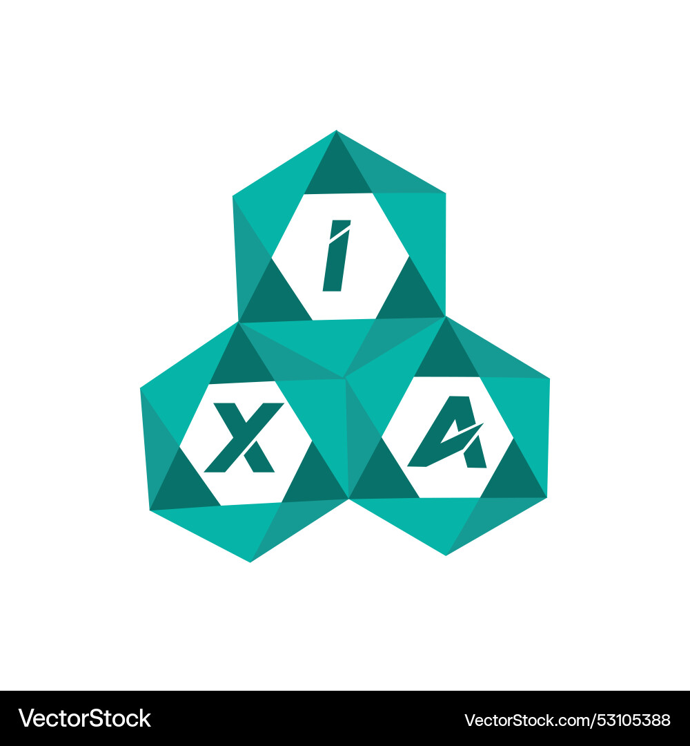 Ixa creative minimalist letter logo unique Vector Image