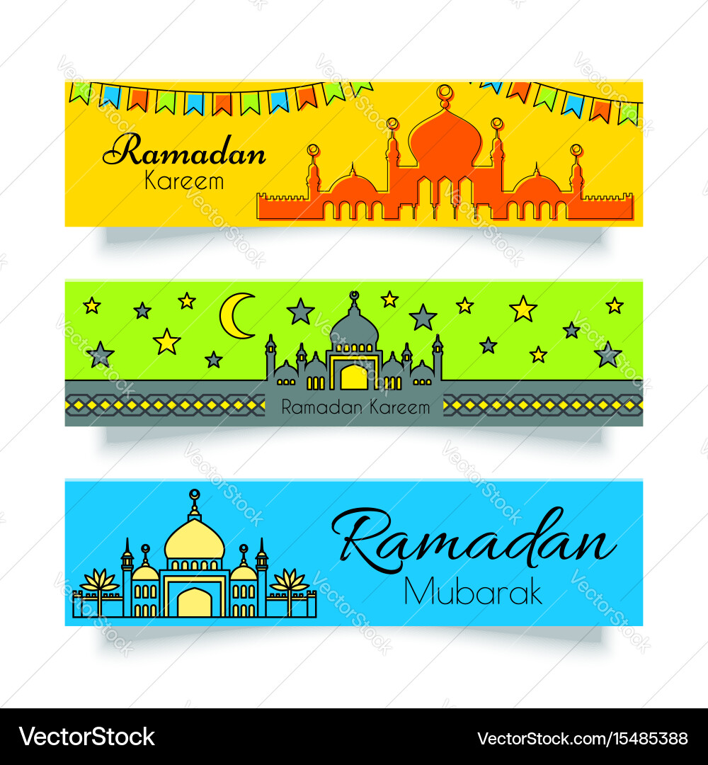 Ramadan Celebration Banners Royalty Free Vector Image