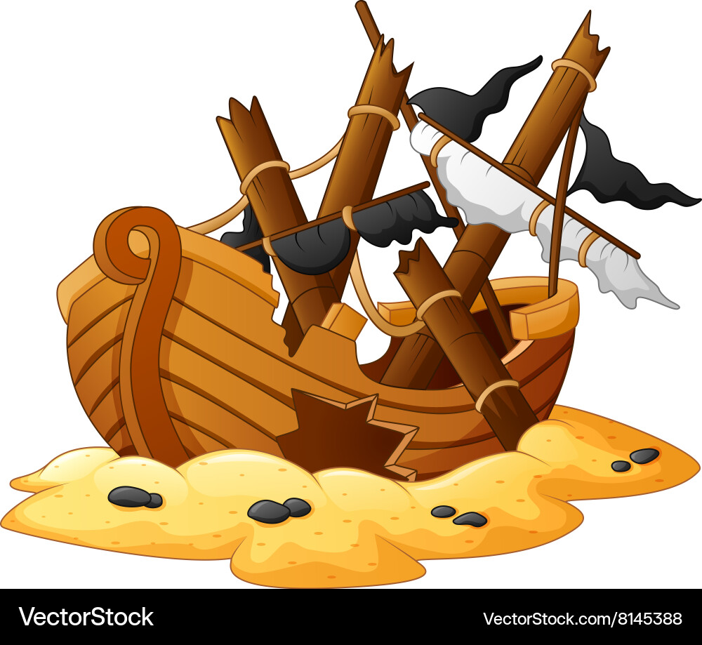 Shipwreck Royalty Free Vector Image - VectorStock