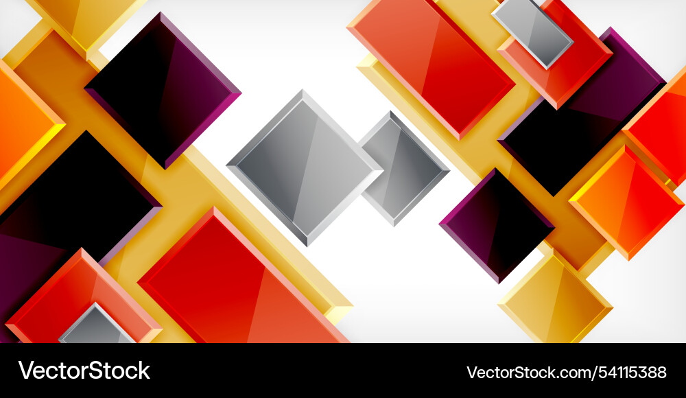Square shape color abstract geometry Royalty Free Vector