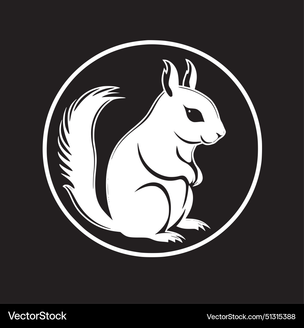Squirrel - minimalist and simple silhouette Vector Image