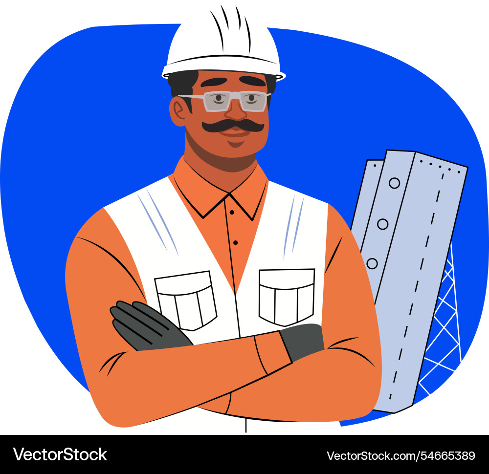 A flat of civil engineer Royalty Free Vector Image