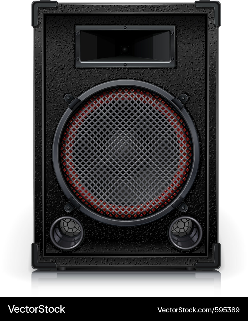 Black Audio Speaker Royalty Free Vector Image - VectorStock