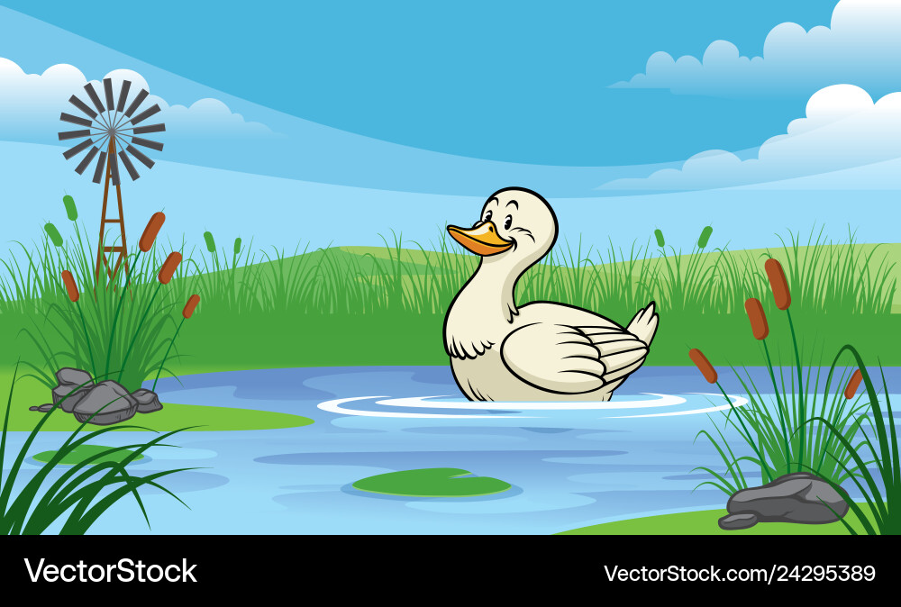 Duck Pond Cartoon Ducks Pond Cartoon: Over 3,830 Royalty Free