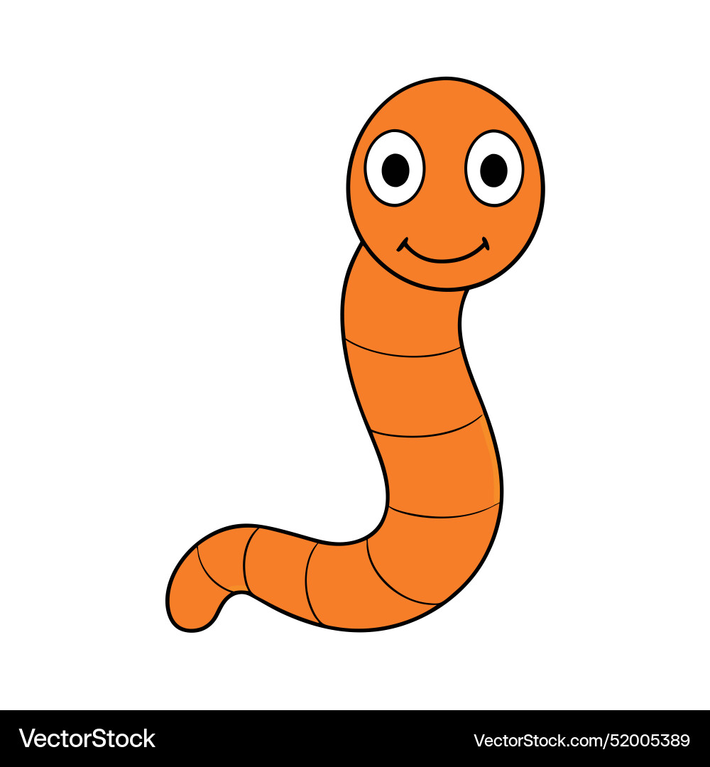 Earthworm worm looks icon Royalty Free Vector Image