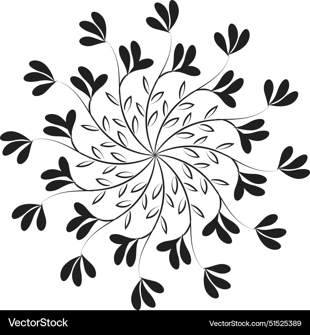 Mandala art design in circle simple Royalty Free Vector