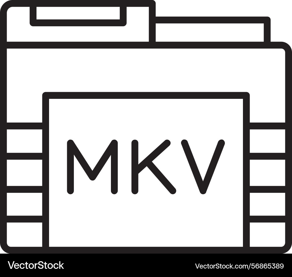 Mkv icon Royalty Free Vector Image - VectorStock