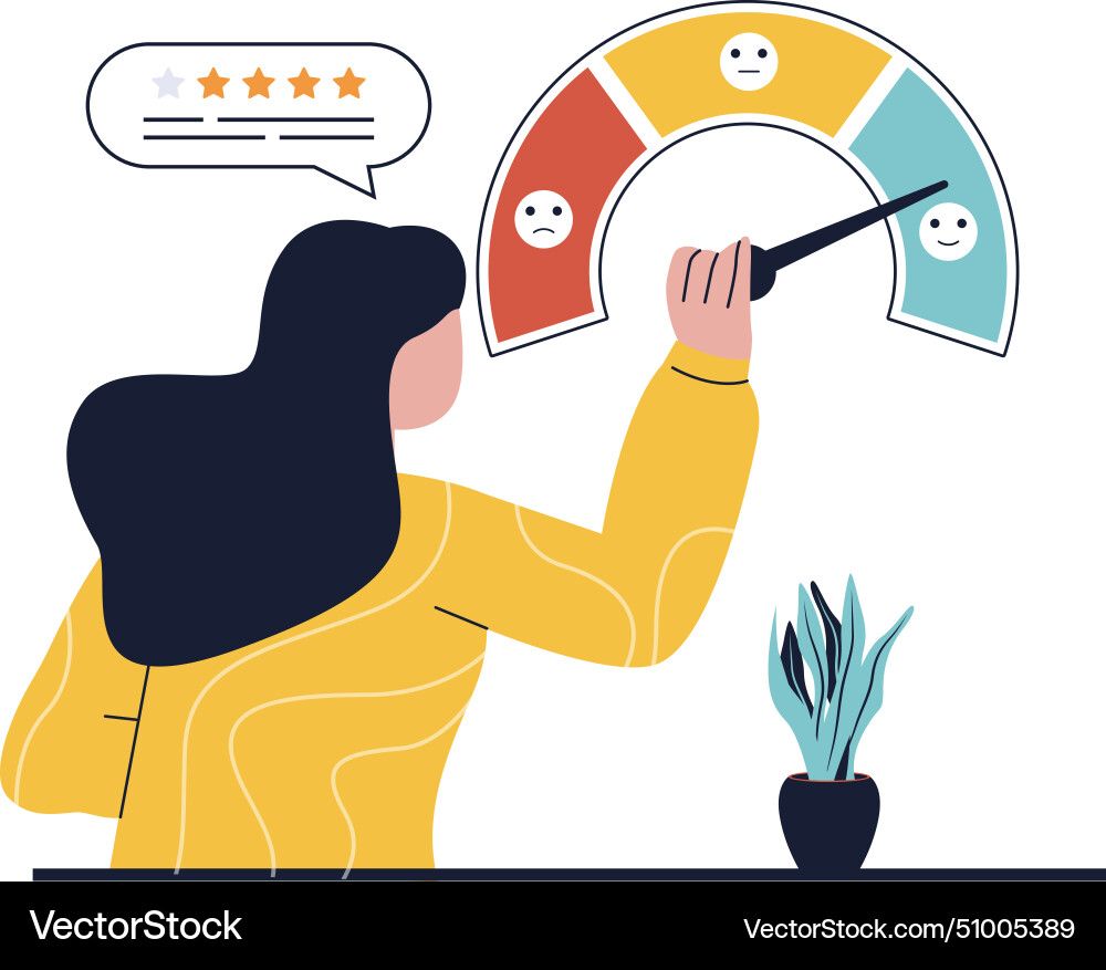 Online review concept Royalty Free Vector Image
