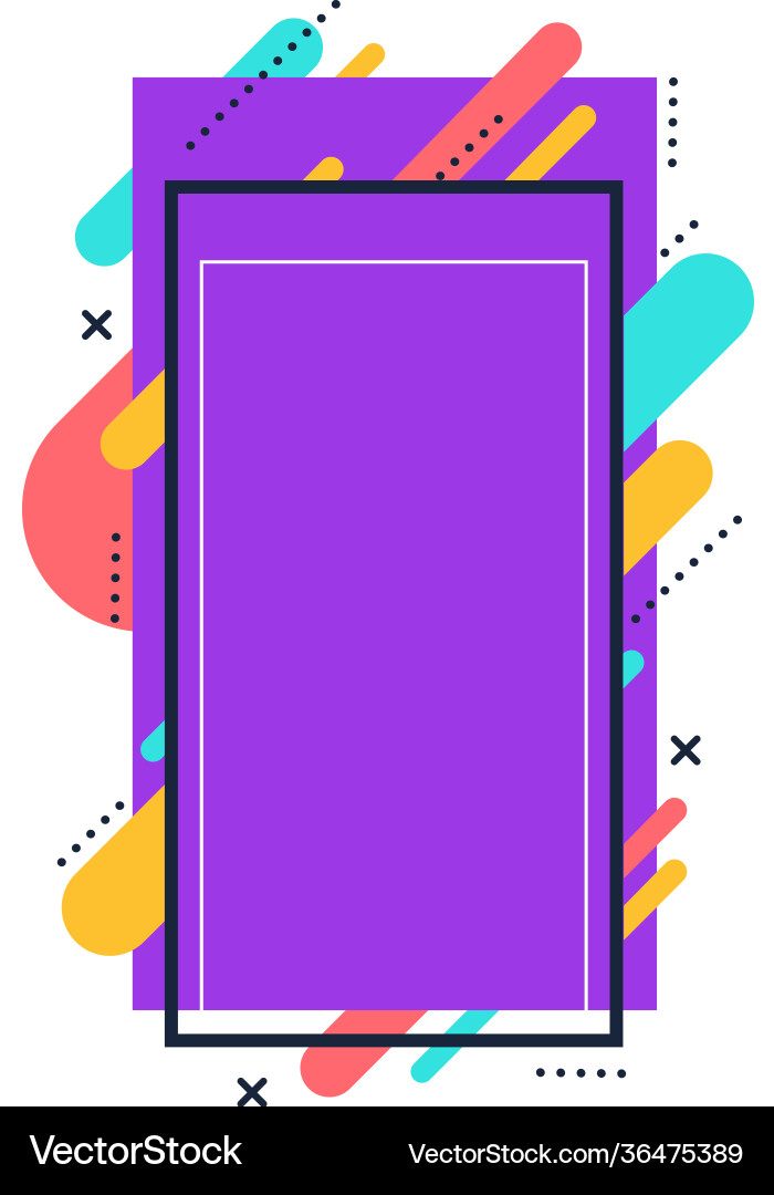 Purple collage frame for story content Royalty Free Vector