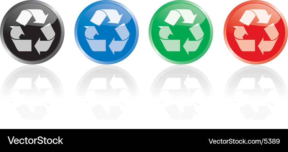 Recycle icons Royalty Free Vector Image - VectorStock