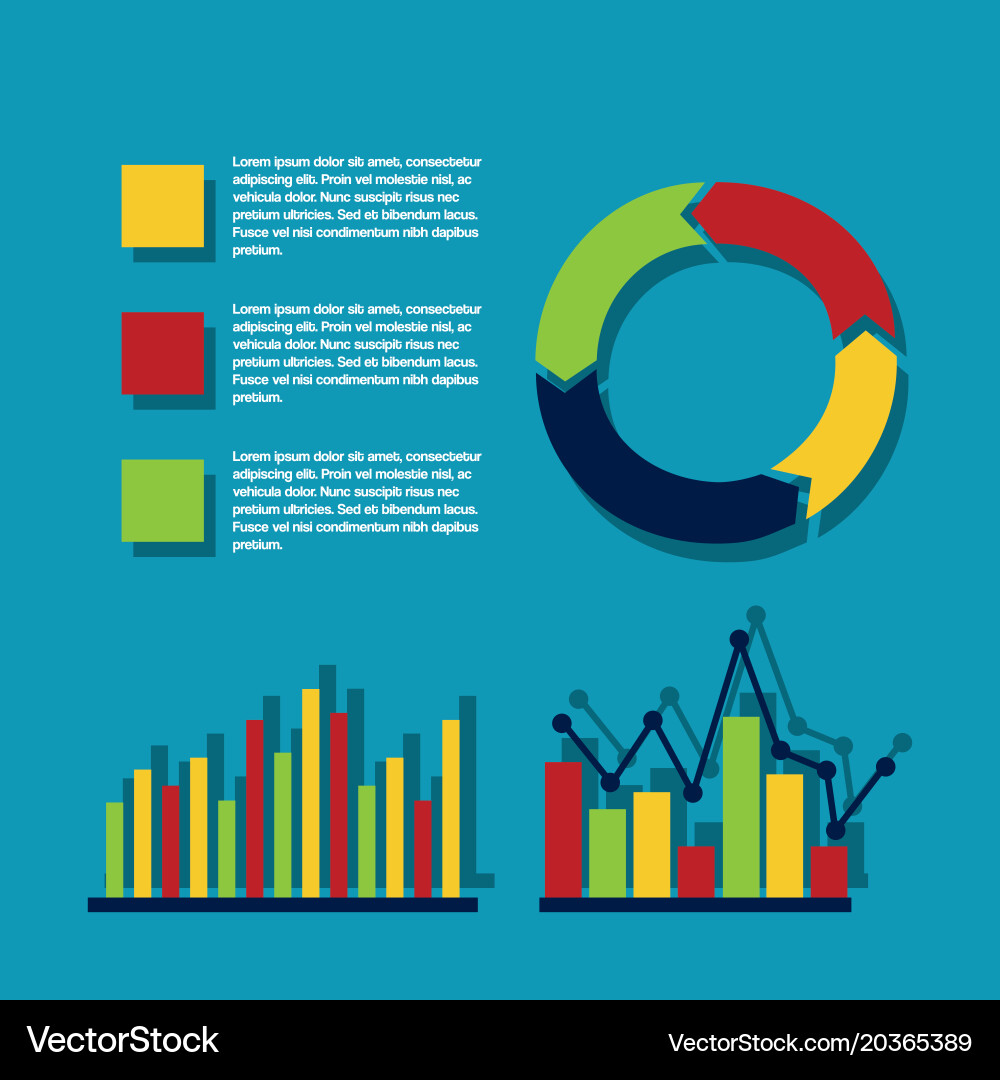 Statistics data analysis business Royalty Free Vector Image