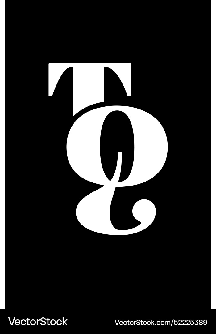 Tq letter logo Royalty Free Vector Image - VectorStock