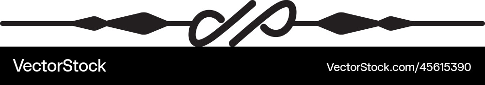 Decorative line ornament element Royalty Free Vector Image