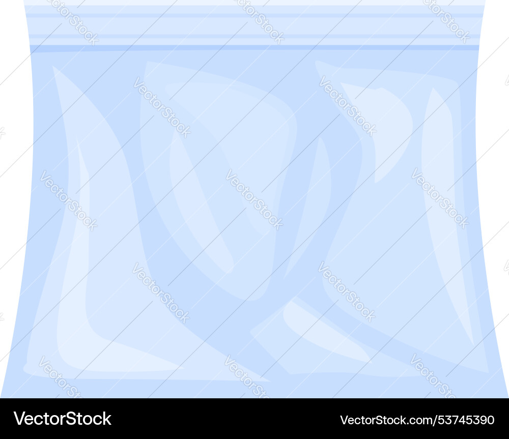 Realistic blue plastic zipper bag isolated Vector Image