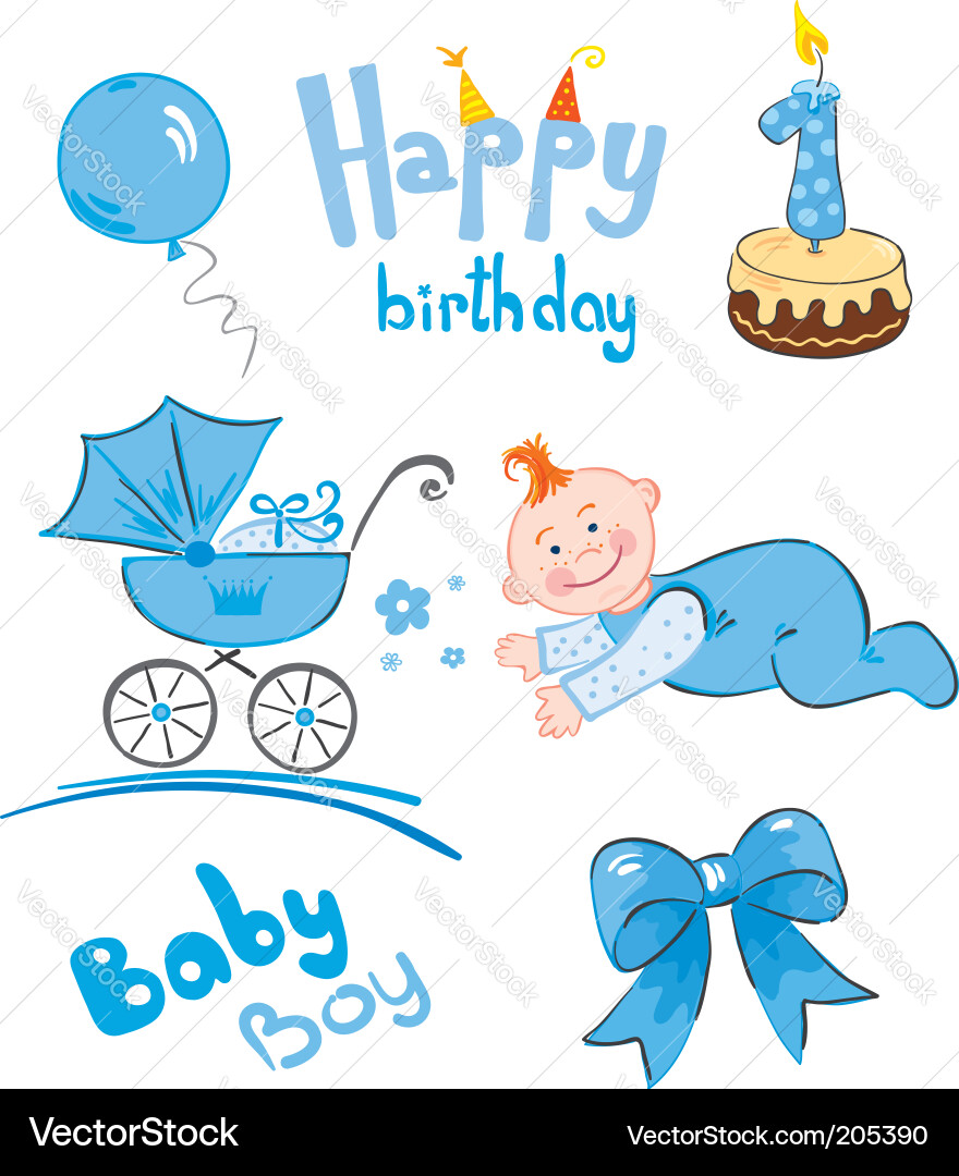 Set of newborn Royalty Free Vector Image - VectorStock