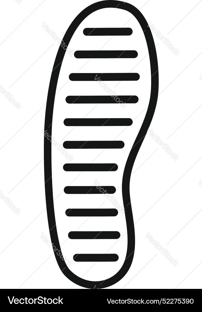 Shoe sole icon showing tread for walking Vector Image