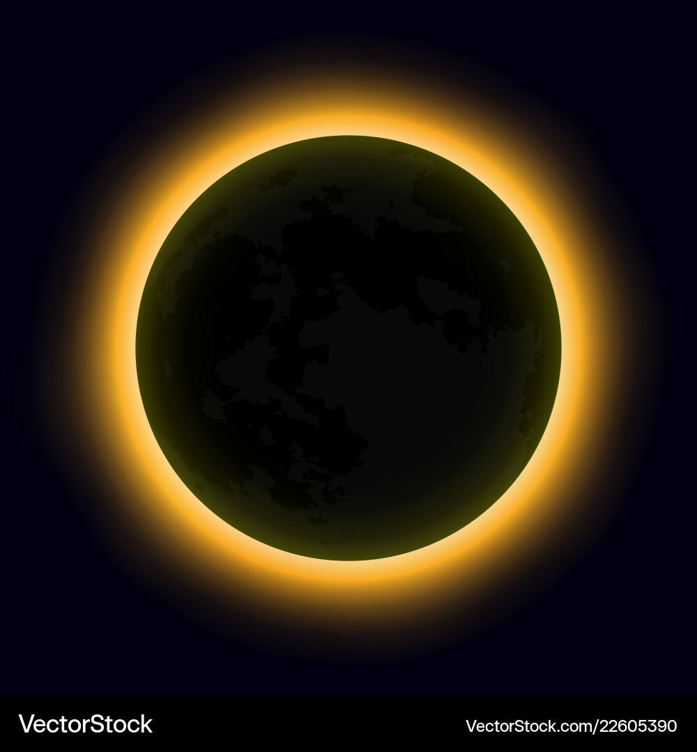 Total solar eclipse of the sun Royalty Free Vector Image
