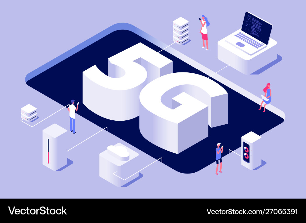 5g concept wireless technology Royalty Free Vector Image