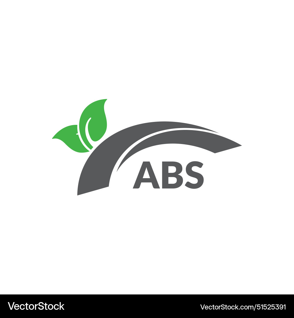 Abs letter logo design on white background Vector Image