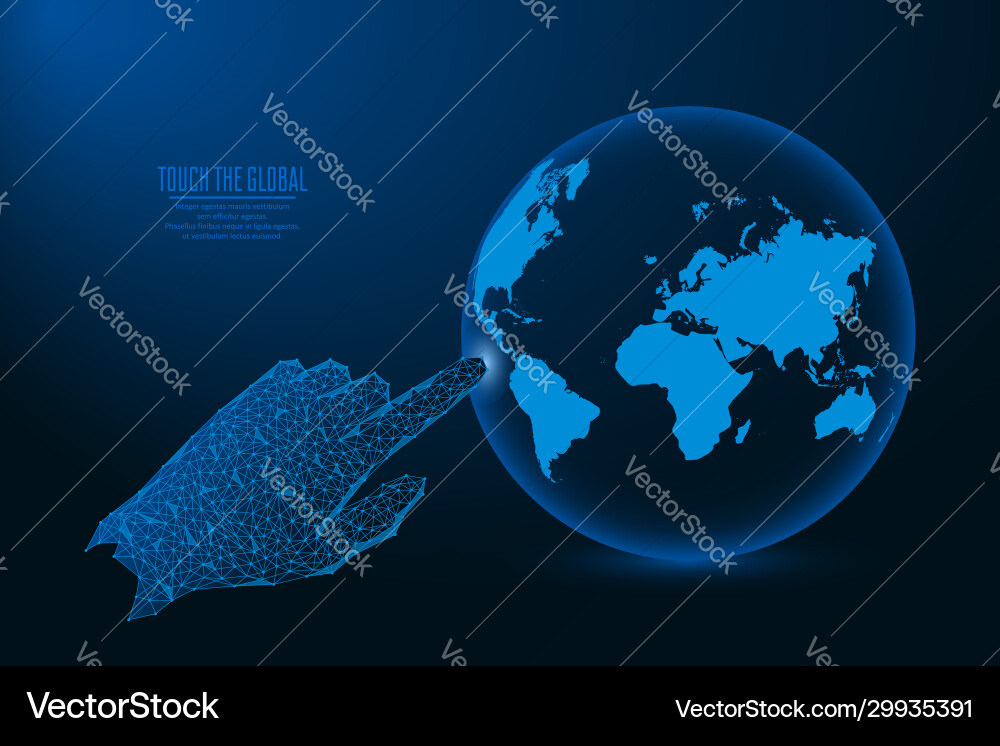 Digital Globe Touch Royalty Free Vector Image - VectorStock