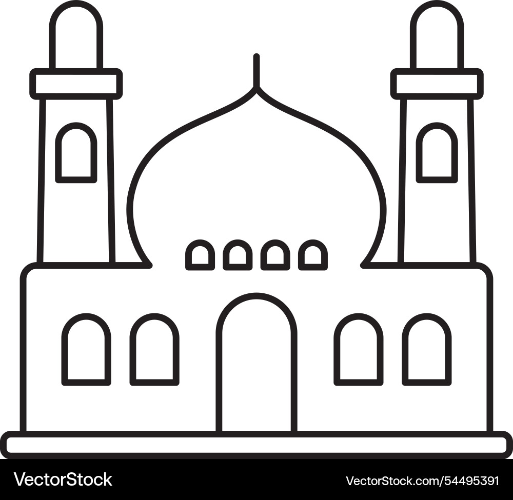 Gurdwara sikh temple Royalty Free Vector Image