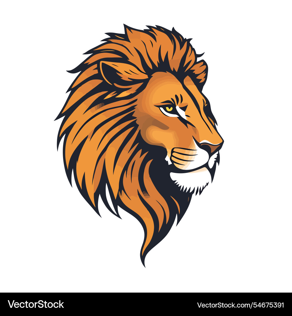 Lion head Royalty Free Vector Image - VectorStock