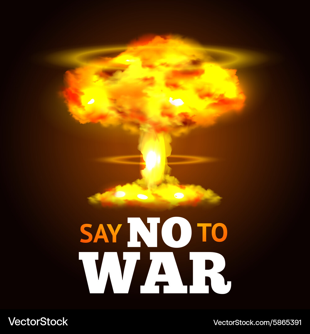 Nuclear explosion poster Royalty Free Vector Image