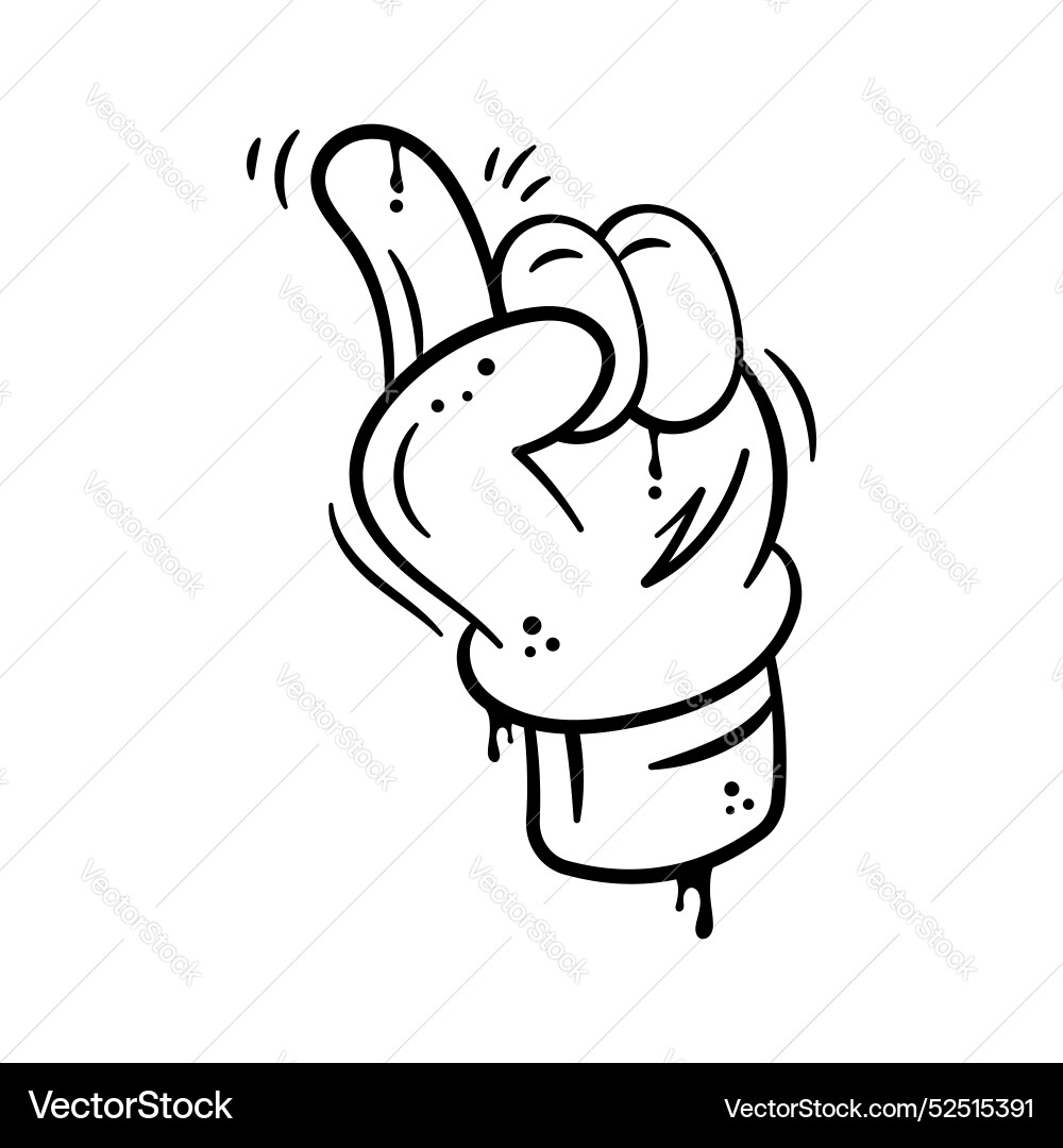 Number one hand finger pointing up Royalty Free Vector Image