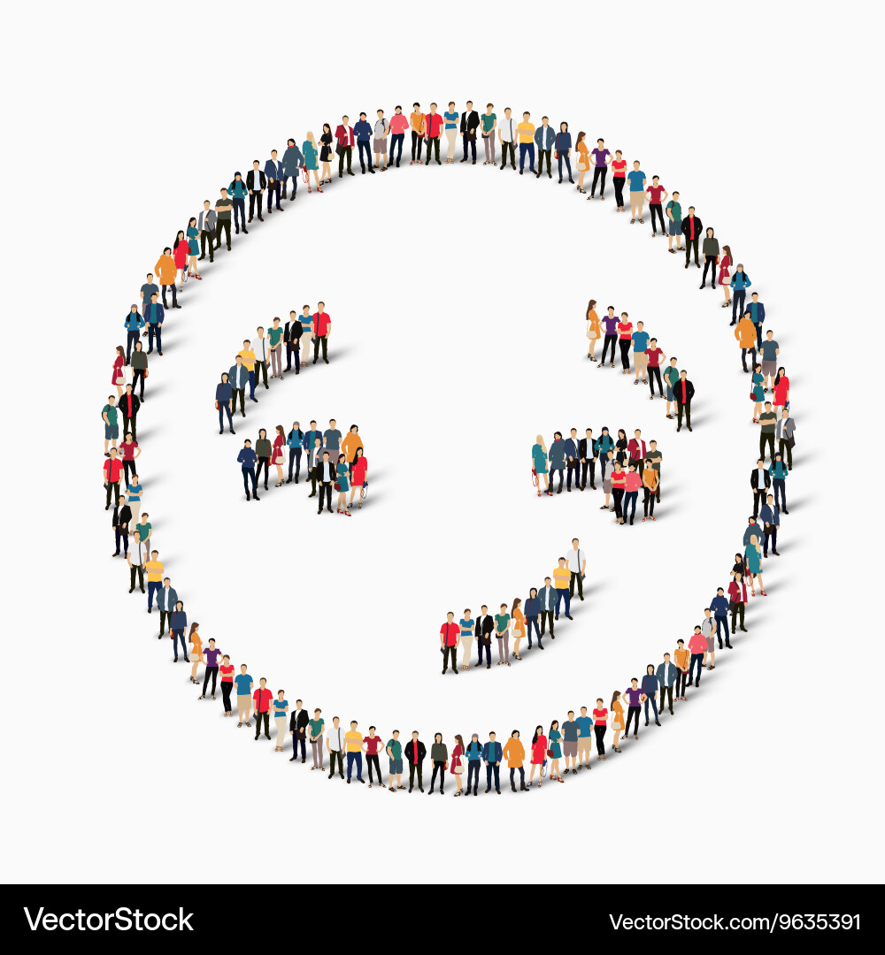 People emoticon smiley icon Royalty Free Vector Image