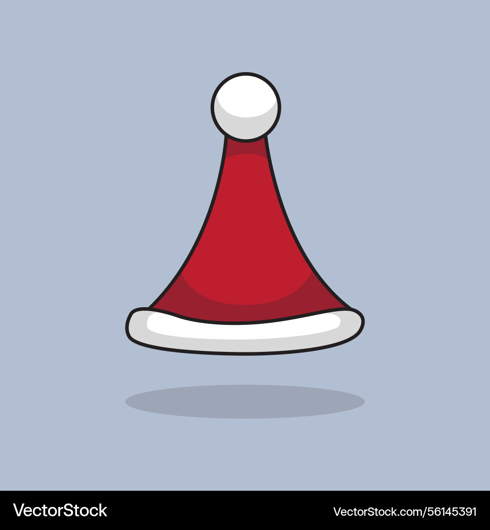 Red white santa hat candy Royalty Free Vector Image