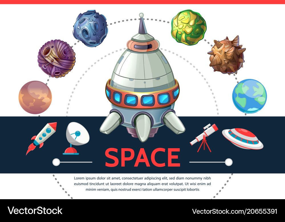 Space Exploration Template Royalty Free Vector Image