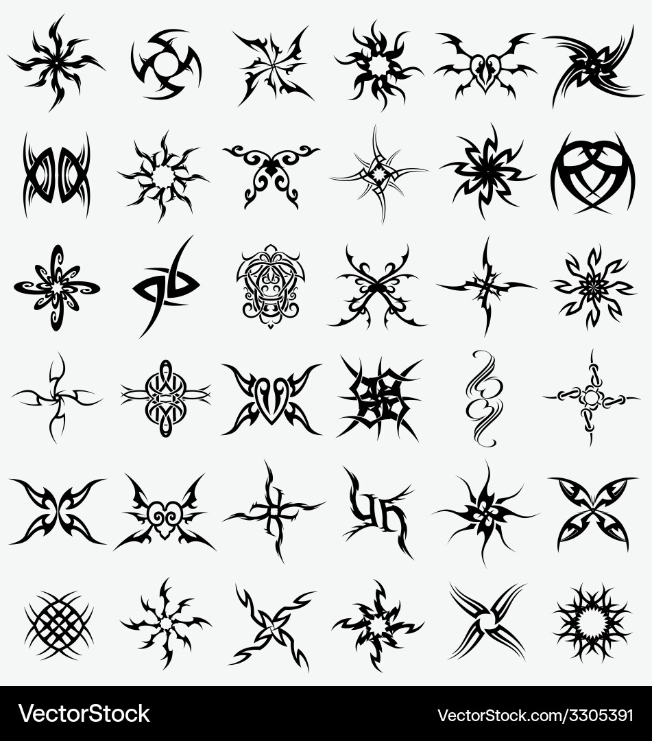 Tribal shape ornament Royalty Free Vector Image